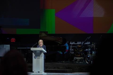 President Erica Muhl Delivers Keynote Address at Culture Summit Abu Dhabi | Berklee